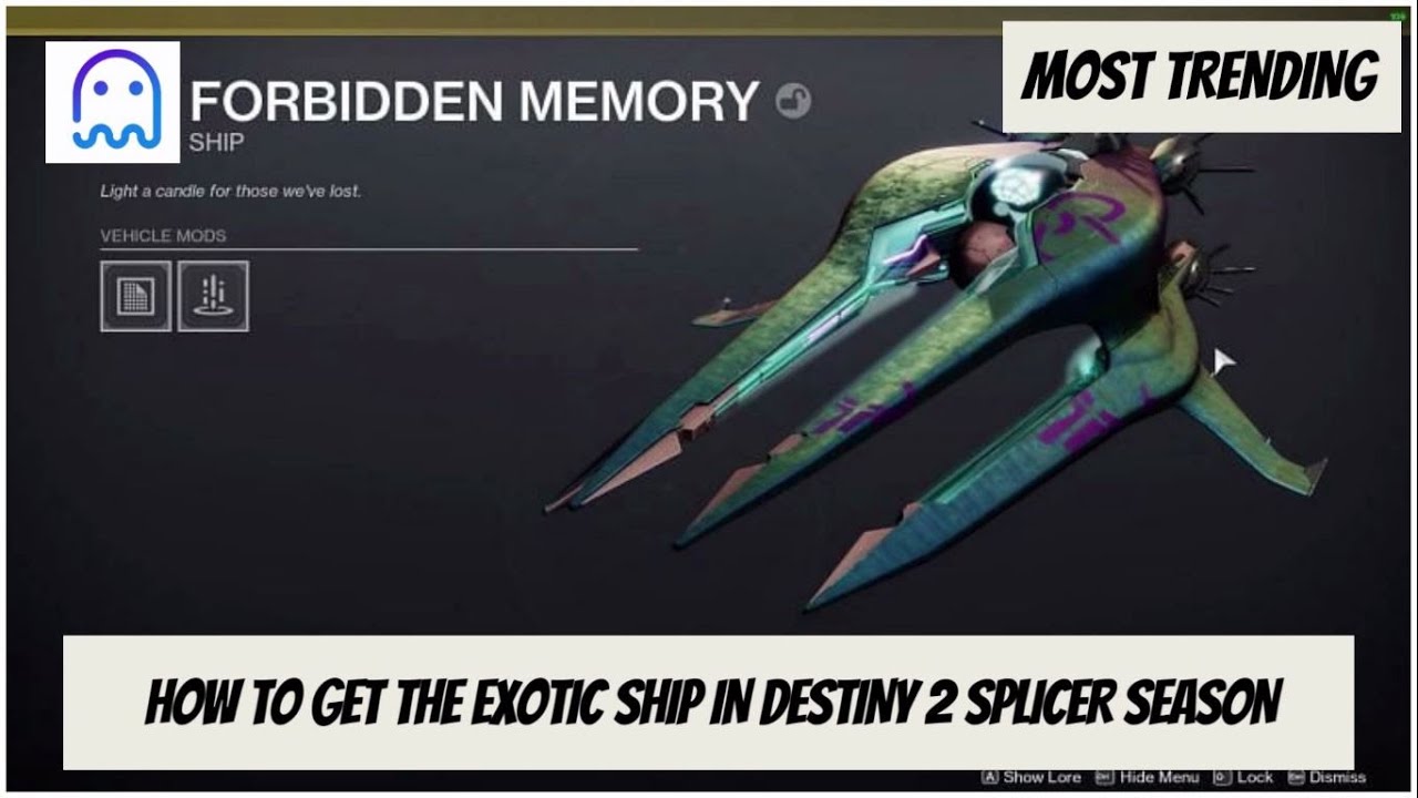 How to get the exotic ship from Destiny 2 Season of the Splicer - YouTube