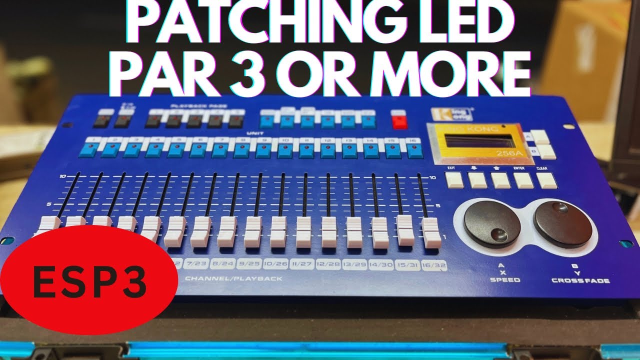 Patching Kingkong 256A controller .3 or more led par Patching#dmxcontroller #lightcontrol पैचिंग ...