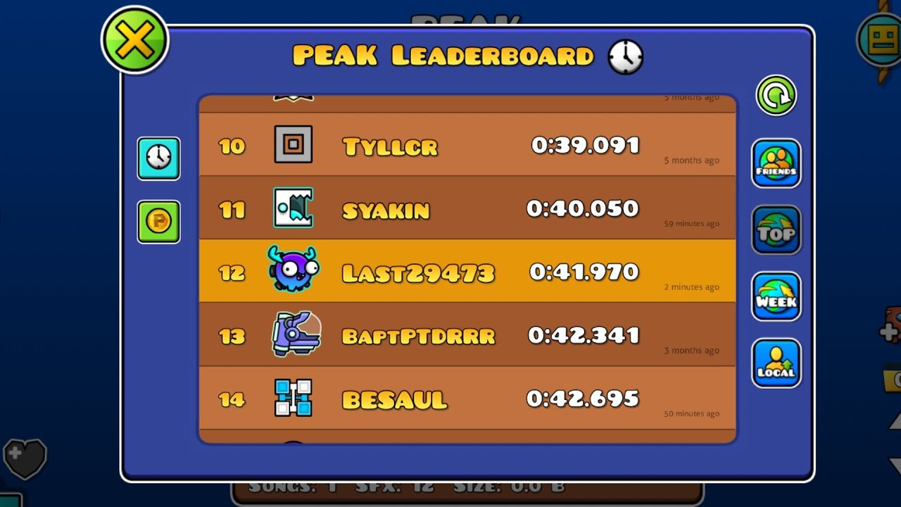 Geometry dash: speedrun of the "PEAK" level by Eudge. - YouTube