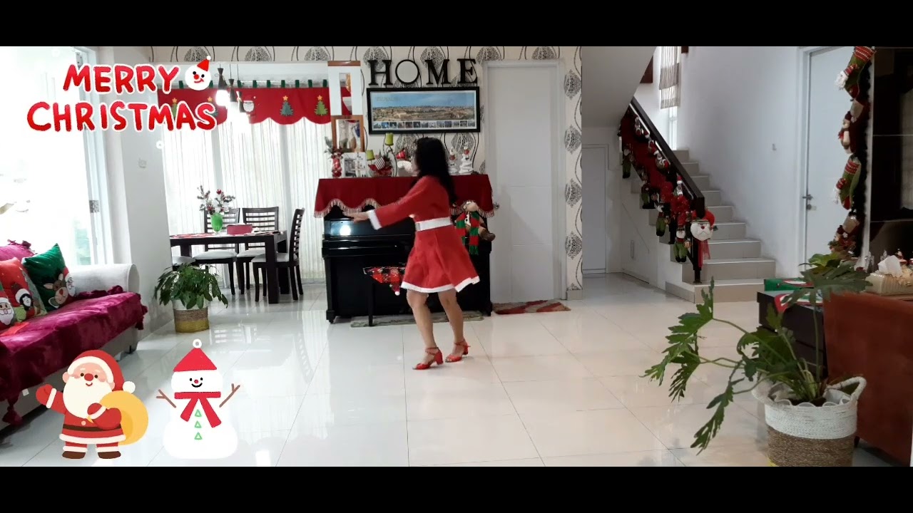 Christmas Samba Line Dance💃🌲#Choreo by Heru Tian ( INA )#November 2022 ...