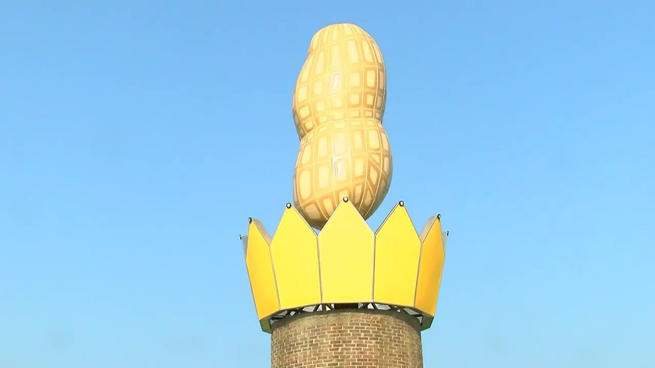 Ashburn community unveils new ‘Big Peanut’ statue - YouTube
