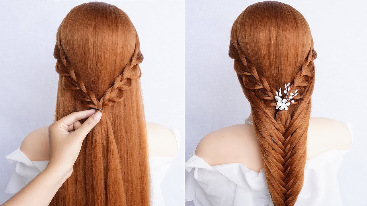 Simple Braid Hairstyle For Wedding | Easy And Beautiful Braid Hairstyle ...