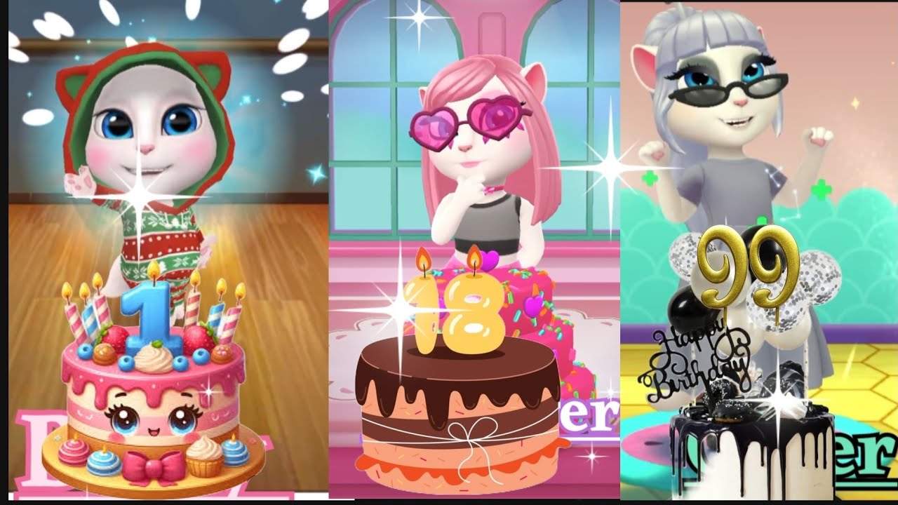 We celebrated Angela's birthday from 1year to 99 years 🥳🥳🥳#angela # ...
