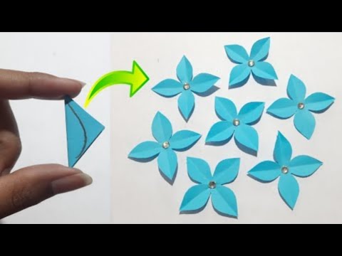 easy paper flower/DIY/paper ka phool kese banaye/easy/kagaj ka phool ...