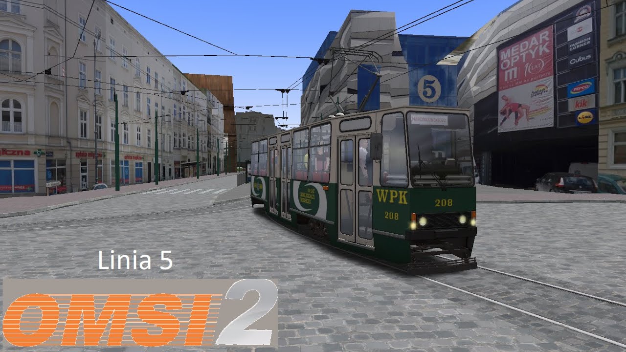 OMSI 2 - Poznań Tram - Linia 25 - Konstal 105Na - YouTube