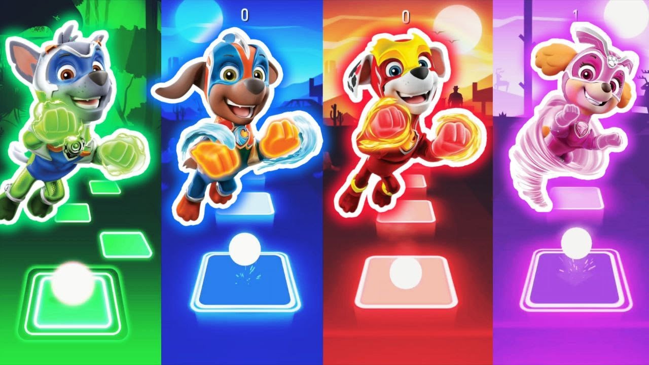 Super Mighty Pups Team | SUPER SPEED | Rocky VS Zuma VS Marshall VS ...
