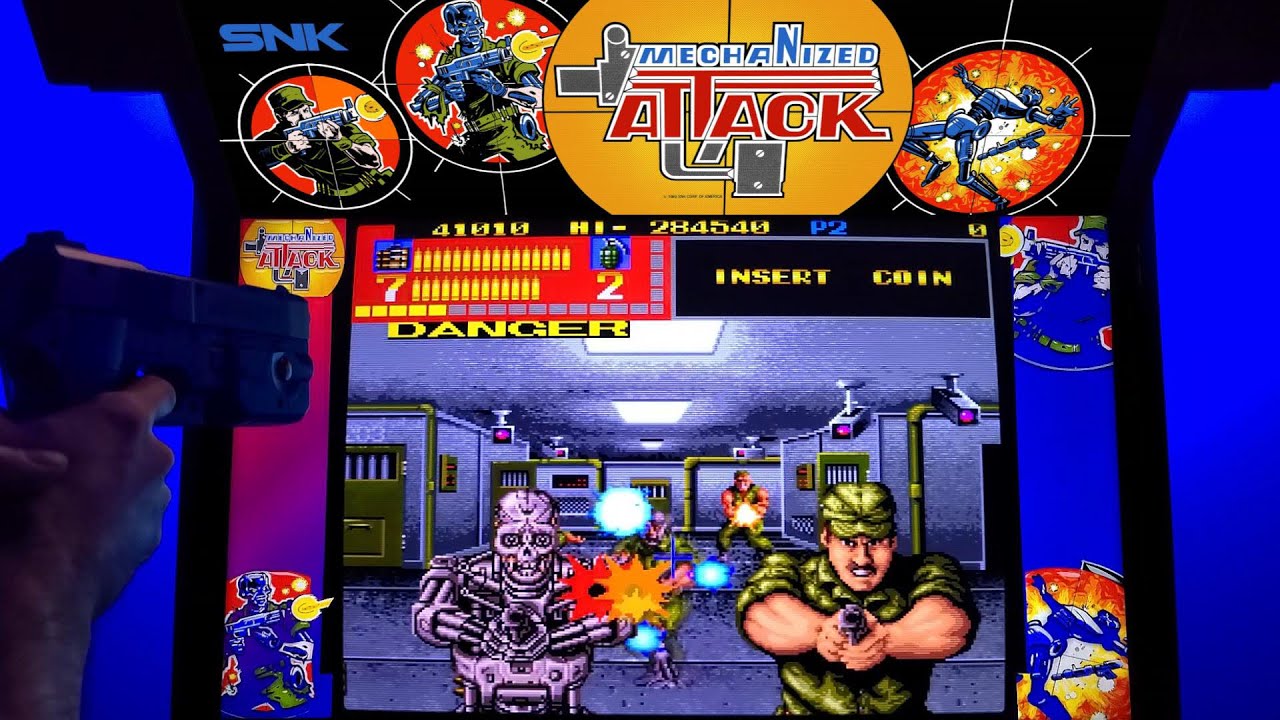 Mechanized Attack Arcade Cabinet MAME Playthrough w/ AimTrak Gun ...
