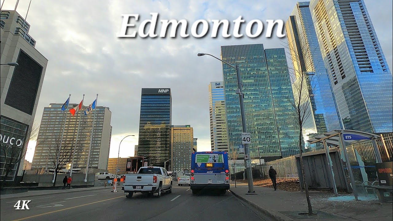 Driving - 142 Street Towards Downtown Edmonton, Alberta, Canada ...