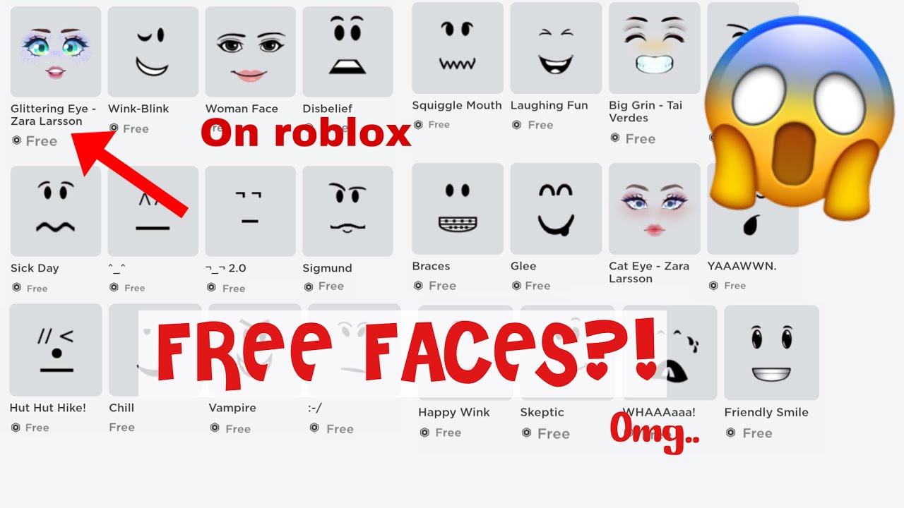 HOW TO GET FREE FACES ON ROBLOX!? - YouTube
