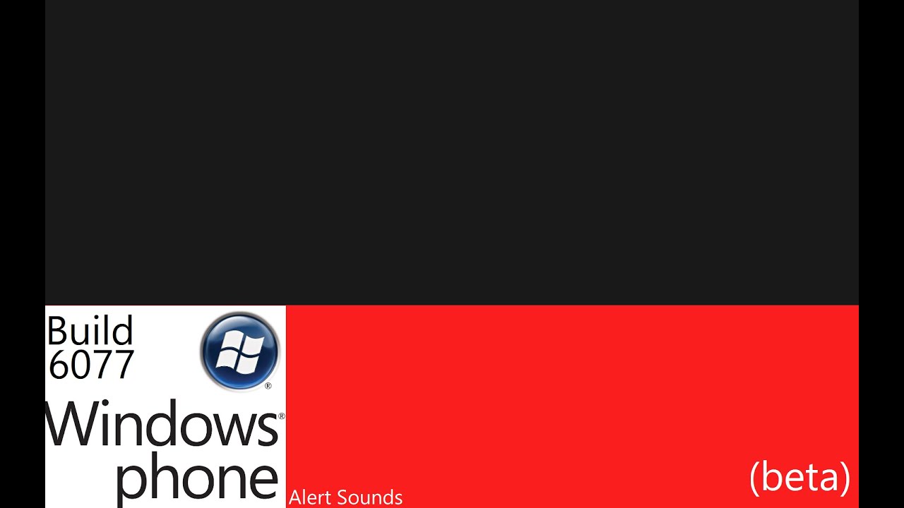 Windows Phone 7 Build 6077 Alert Sounds (Beta) - YouTube