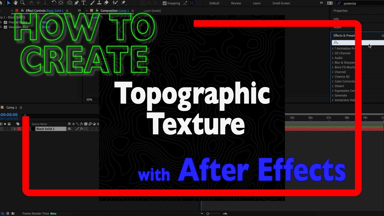 How to create a Topographical Texture video in After Effects - YouTube
