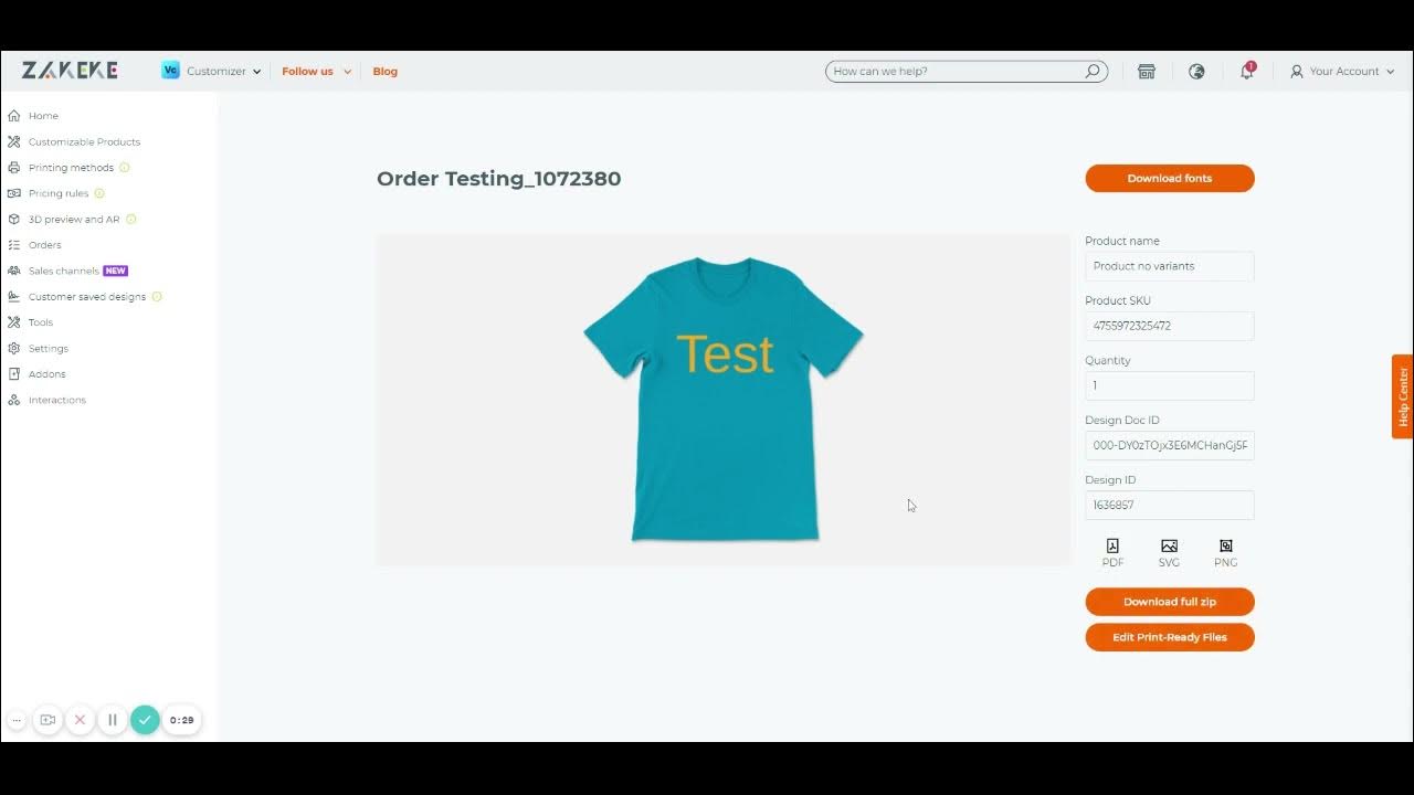 Zakeke Tutorials - How to Test a Customizable Product and Generate ...