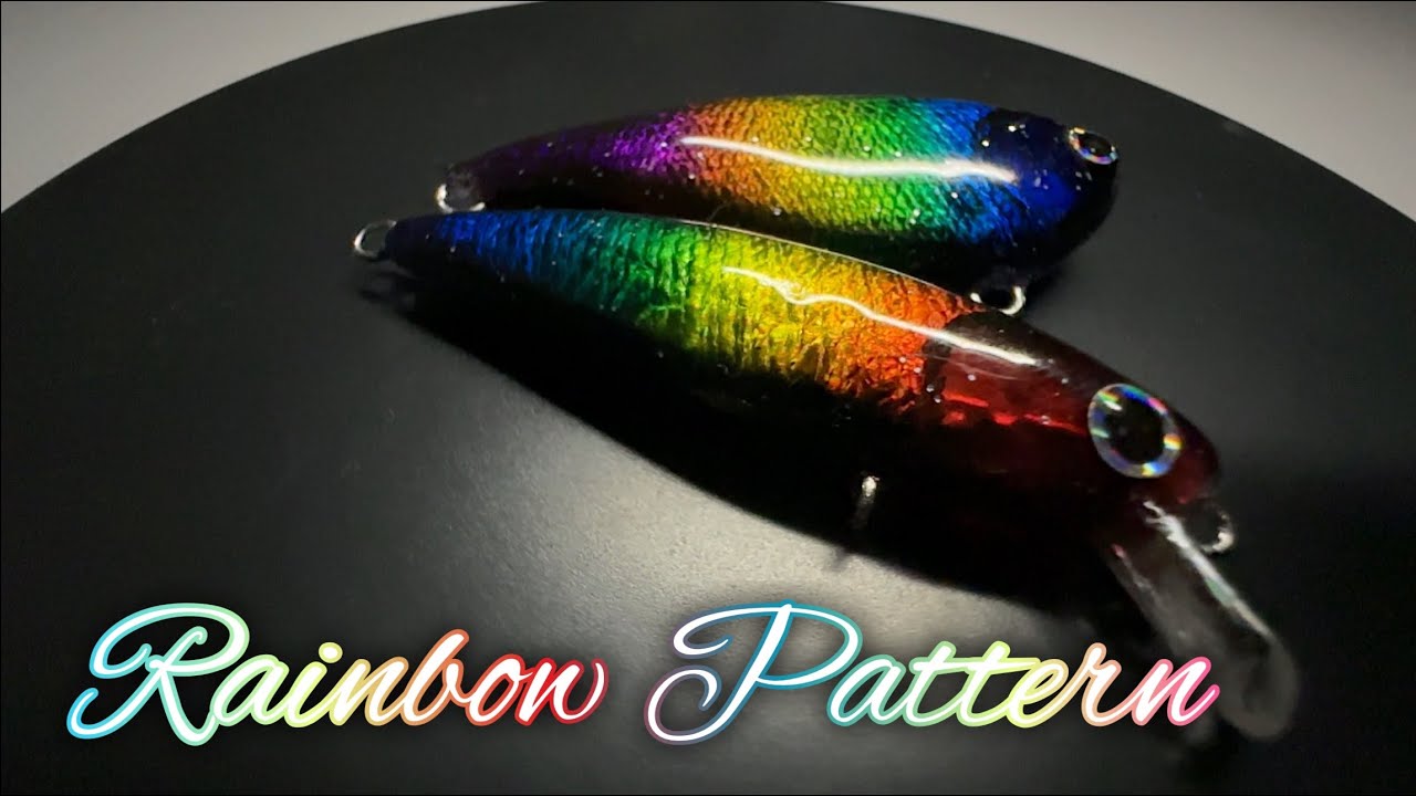 Lure Painting - Rainbow Pattern - YouTube