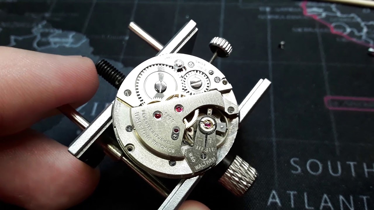 1950s Waltham Watch w/ 17 Jewel Adolph Schild AS-1686 Movement - YouTube