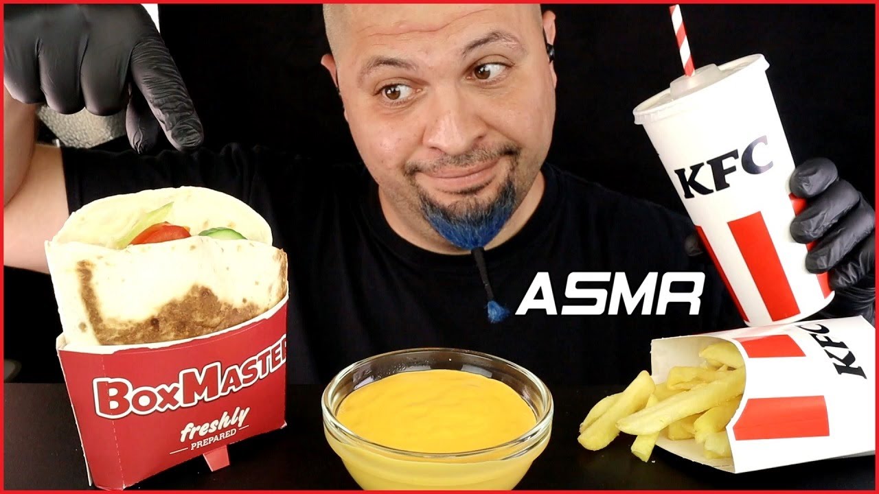 [ASMR] KFC BoxMaster Supreme Picant & Cartofi Prajiti In Sos Cheddar (cateva vorbe) MUKBANG 🇷🇴 ...