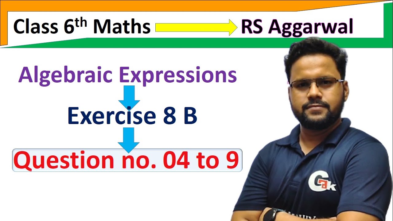 Class 6 maths || Algebraic Expression || question_no_4_to_9 # ...