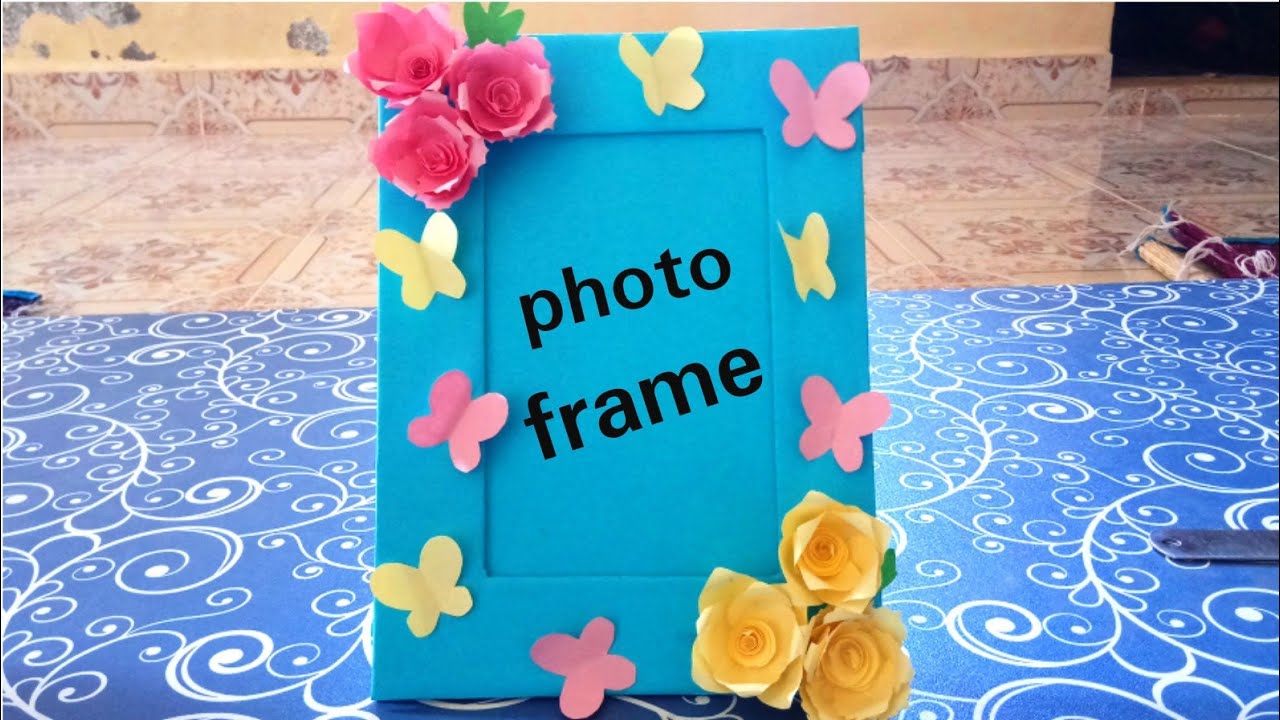 How to make a photo frame at home / cool craft - YouTube