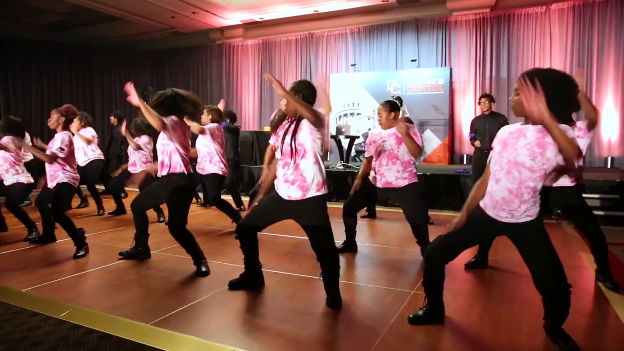 Female Step Team Stepping