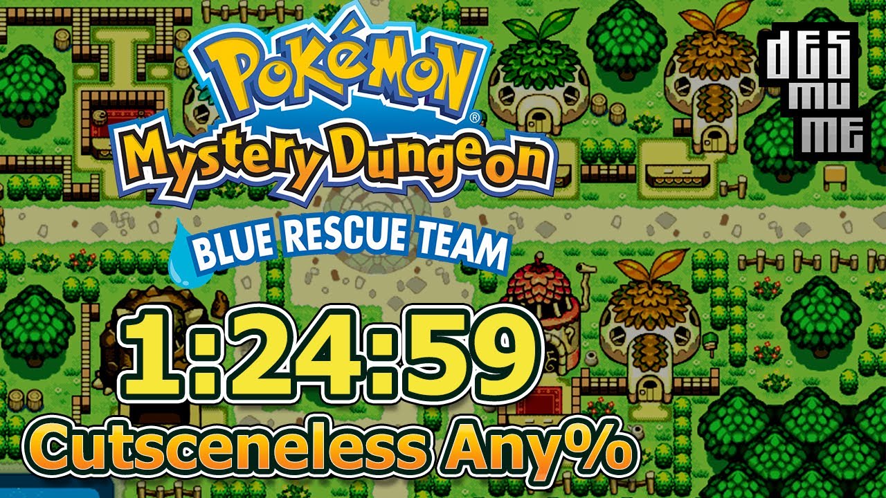 (World Record) PMD: Blue Rescue Team Cutsceneless Any% Speedrun - 1:24: ...