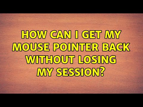 Ubuntu: How can I get my mouse pointer back without losing my session ...