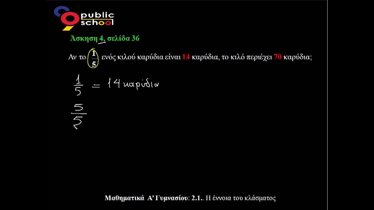 2 1 Μαθηματικα Εννοια κλασματος άσκ4 Α ΓΥΜΝΑΣΙΟΥ Youtube