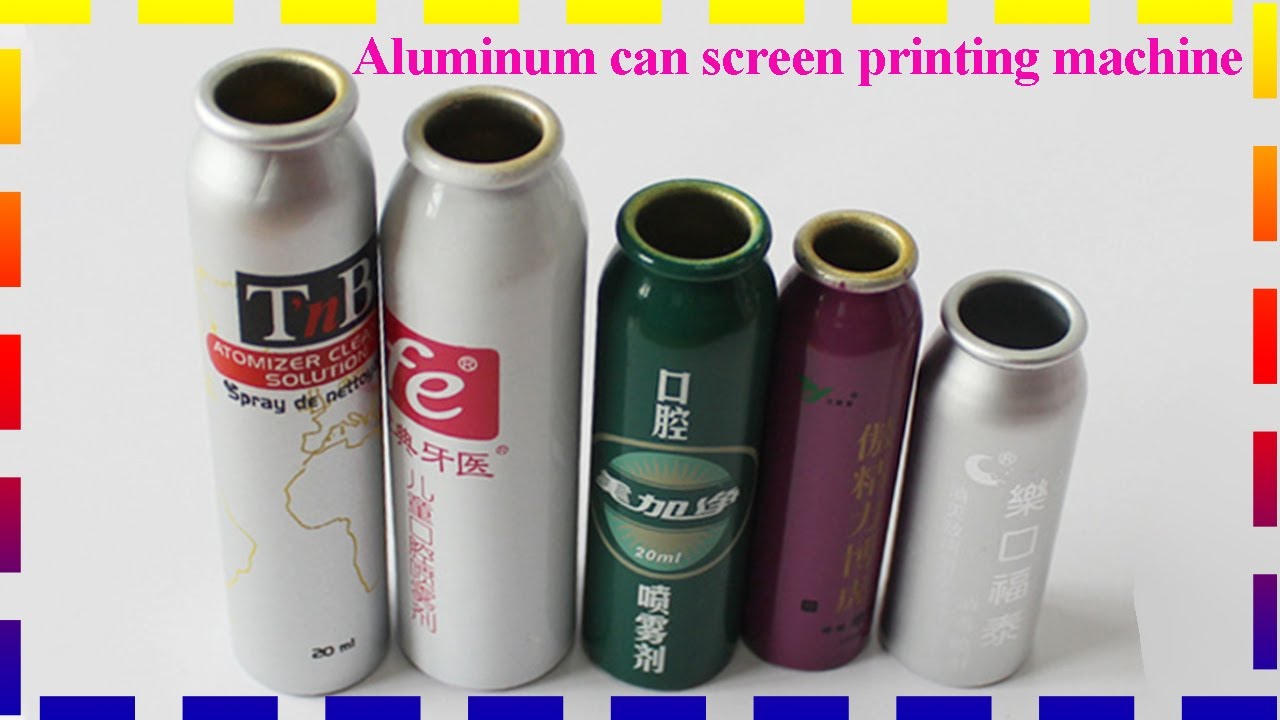 aluminum can screen printing machine with factory price - YouTube