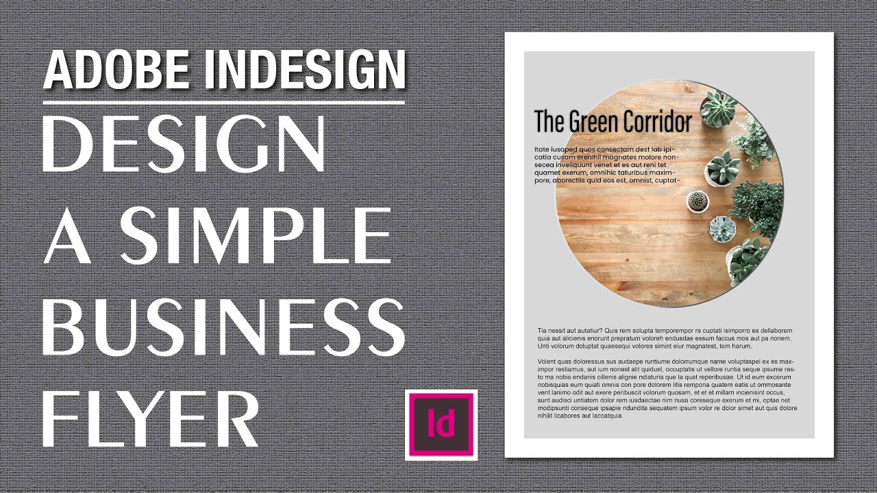 Learn to design a Simple Business Flyer in InDesign - YouTube