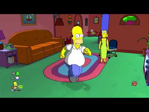 The Simpsons Game PS3 Visiting The Simpsons Home - YouTube