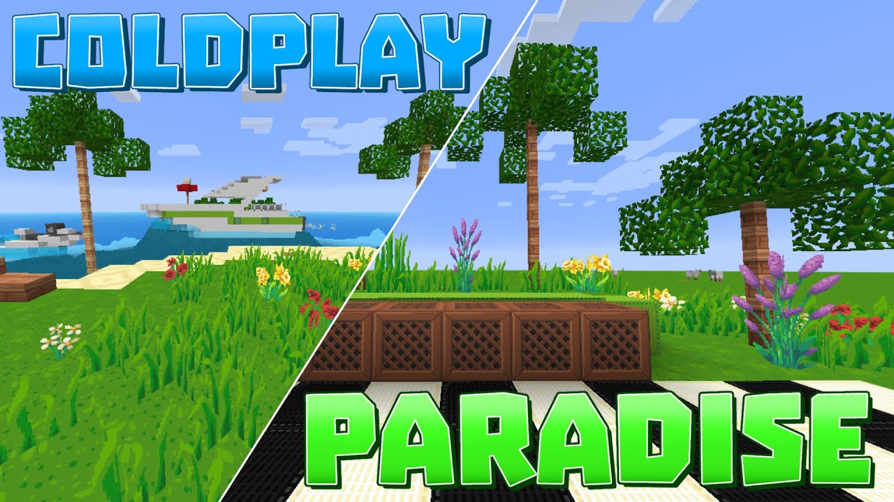 Coldplay - Paradise Minecraft Wireless Noteblock Song - YouTube