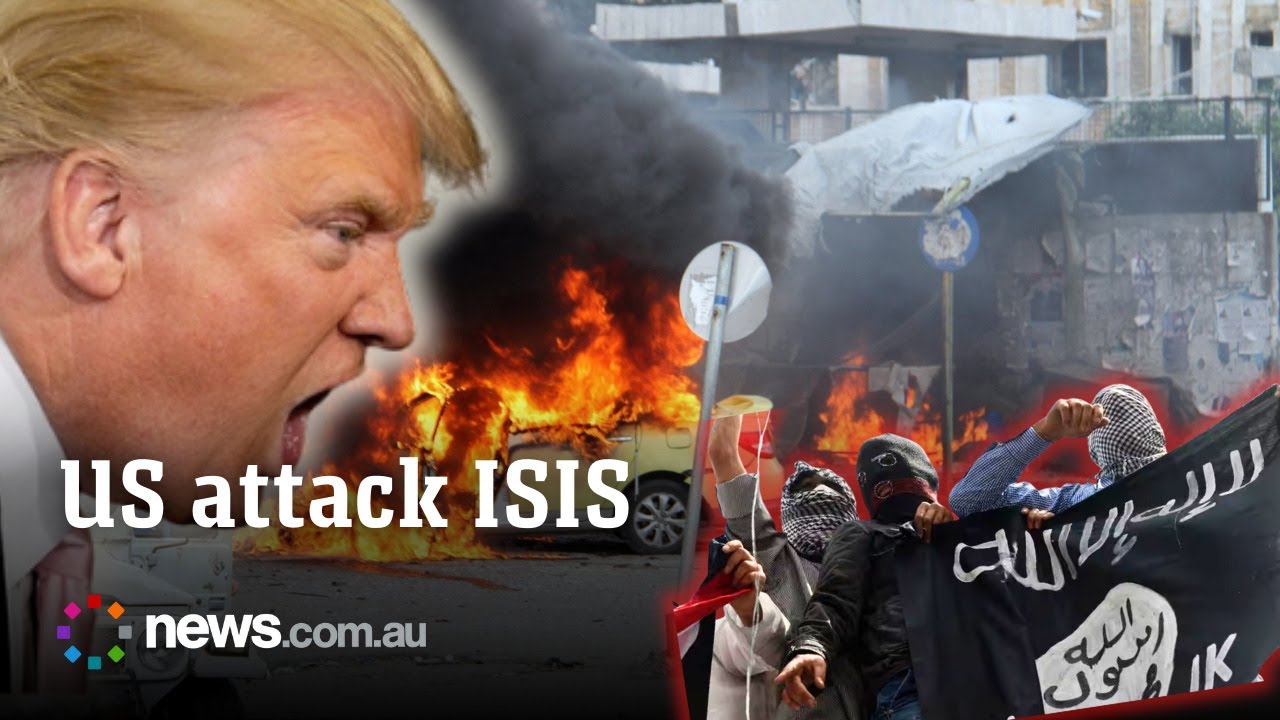 US attack ISIS in Syria with large retaliatory strikes - YouTube