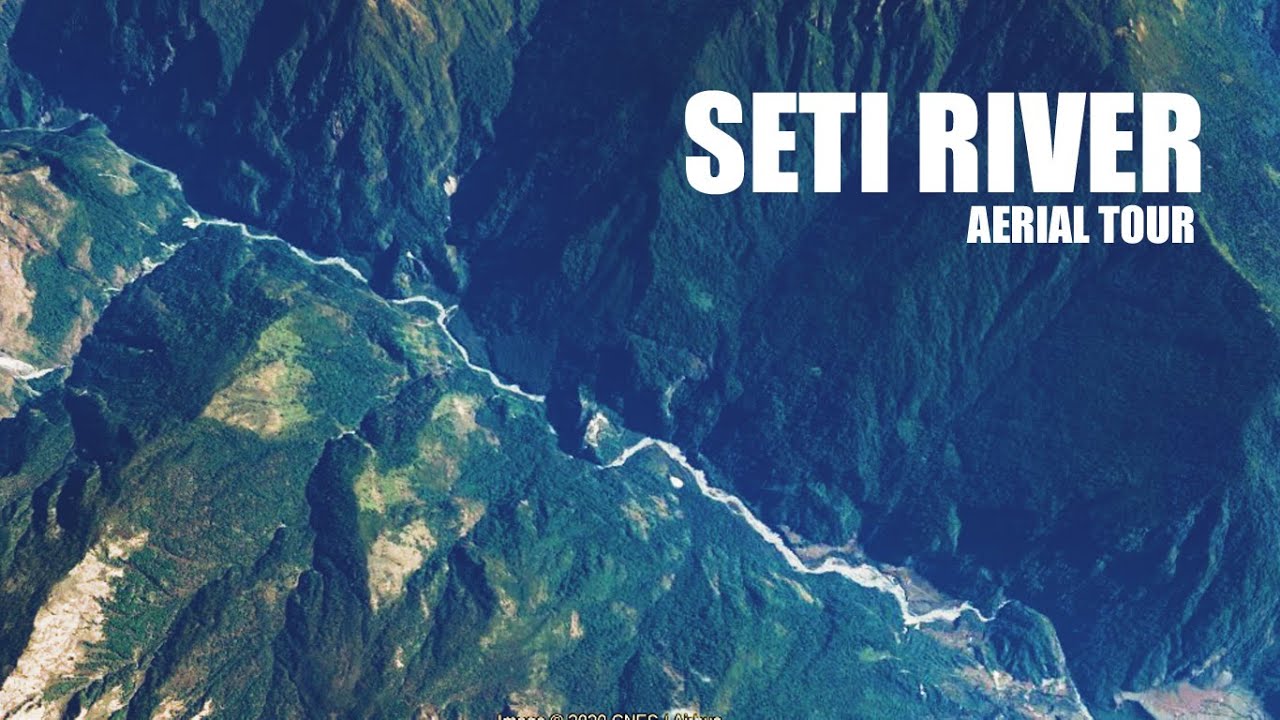 Seti River Nepal aerial tour. Seti Gandaki river - YouTube