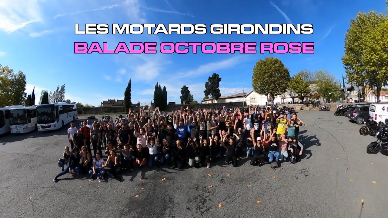 Les Motards Girondins : balade Octobre Rose - YouTube