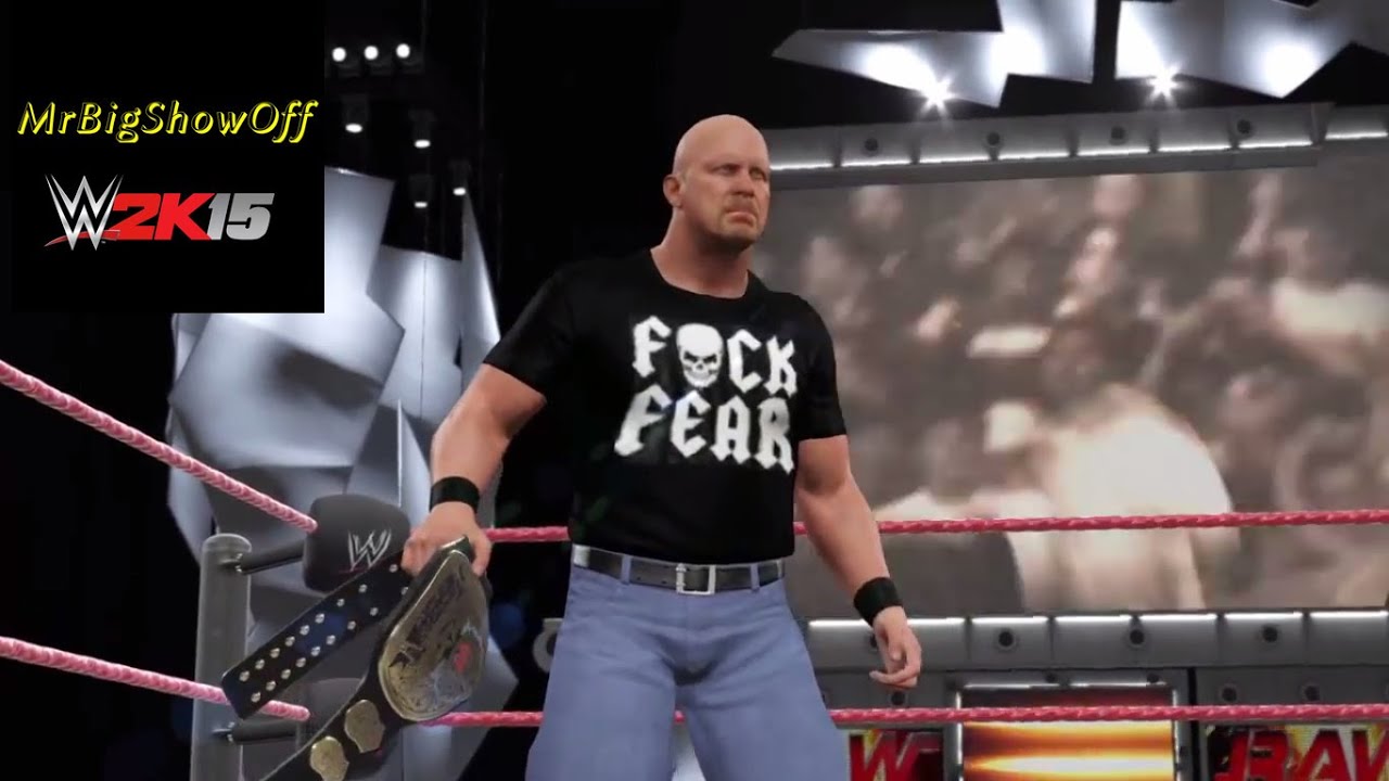 WWE 2K15 Stone Cold "F💀CK FEAR, DRINK BEER" Attire (PS4) - YouTube