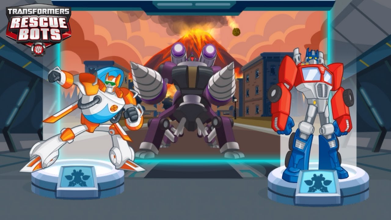 Transformers Rescue Bots: Carrera heroica! 🤖COORDINA a los Rescue Bots para destruir al rey ...