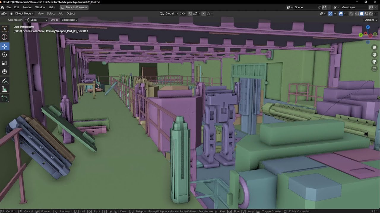 Size isn't everything sci fi Blender metaverse game map - closed section - YouTube