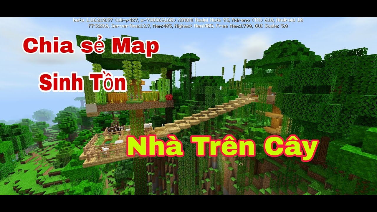Minecraft Pe. Chia Sẻ Map Nhà Trên Cây | Share Map Tree house ...