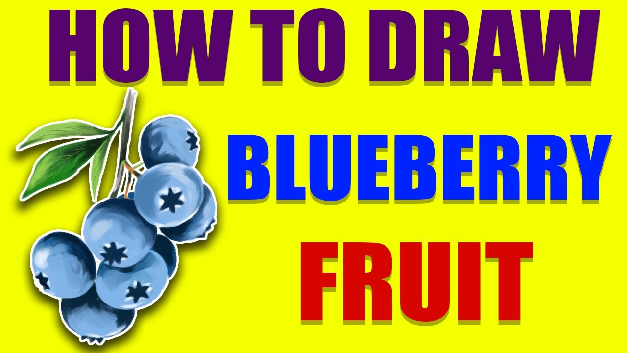 HOW TO DRAW BLUE BERRY FRUIT | How to draw blueberry step by step ...