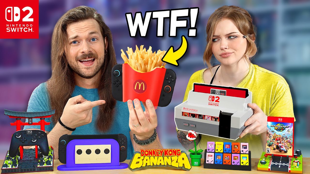 My WIFE & I Buy WEIRD Nintendo Switch 2 Accessories! - YouTube