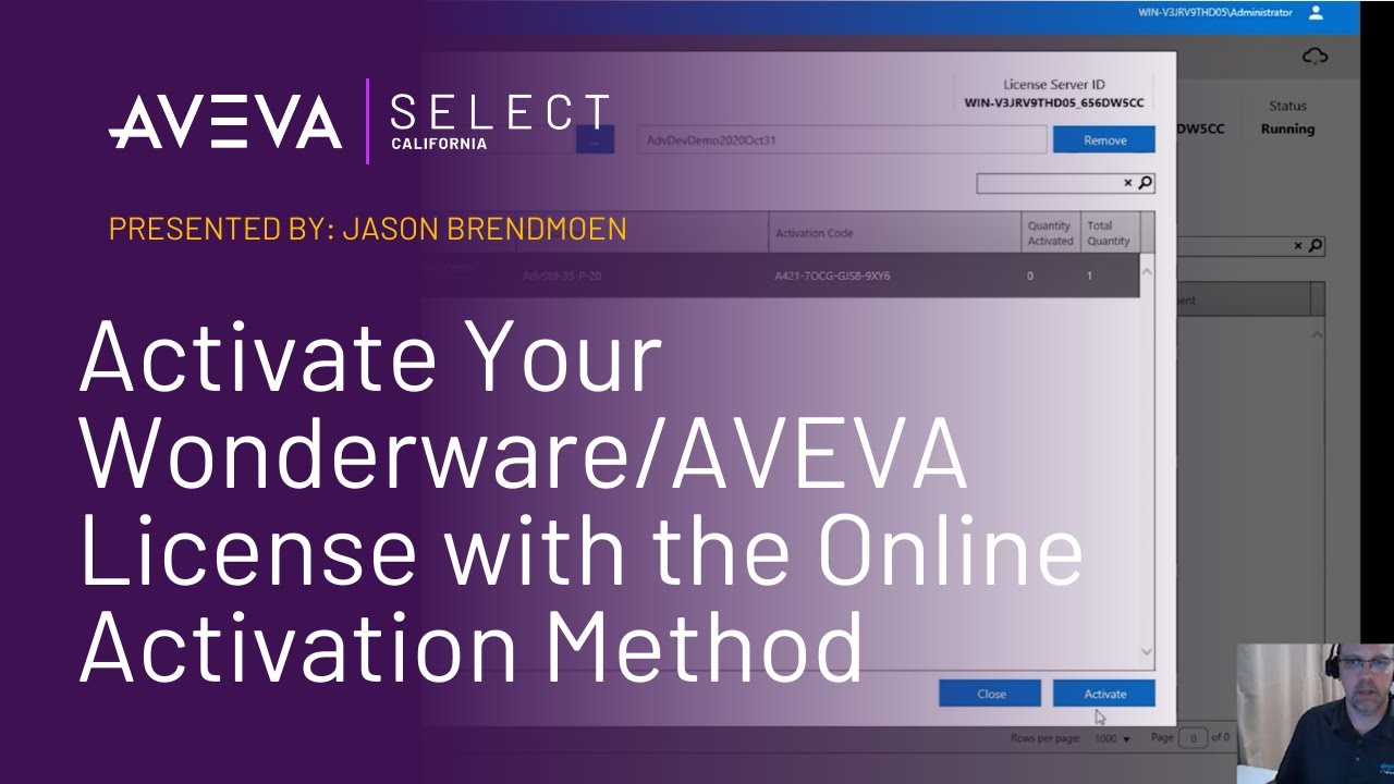 Activate Your Wonderware/AVEVA License with the Online Activation ...