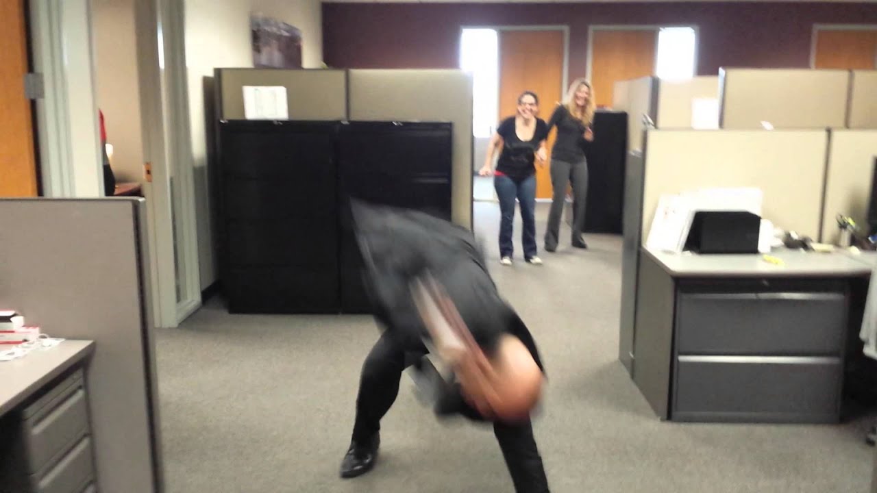 Office cartwheels - YouTube