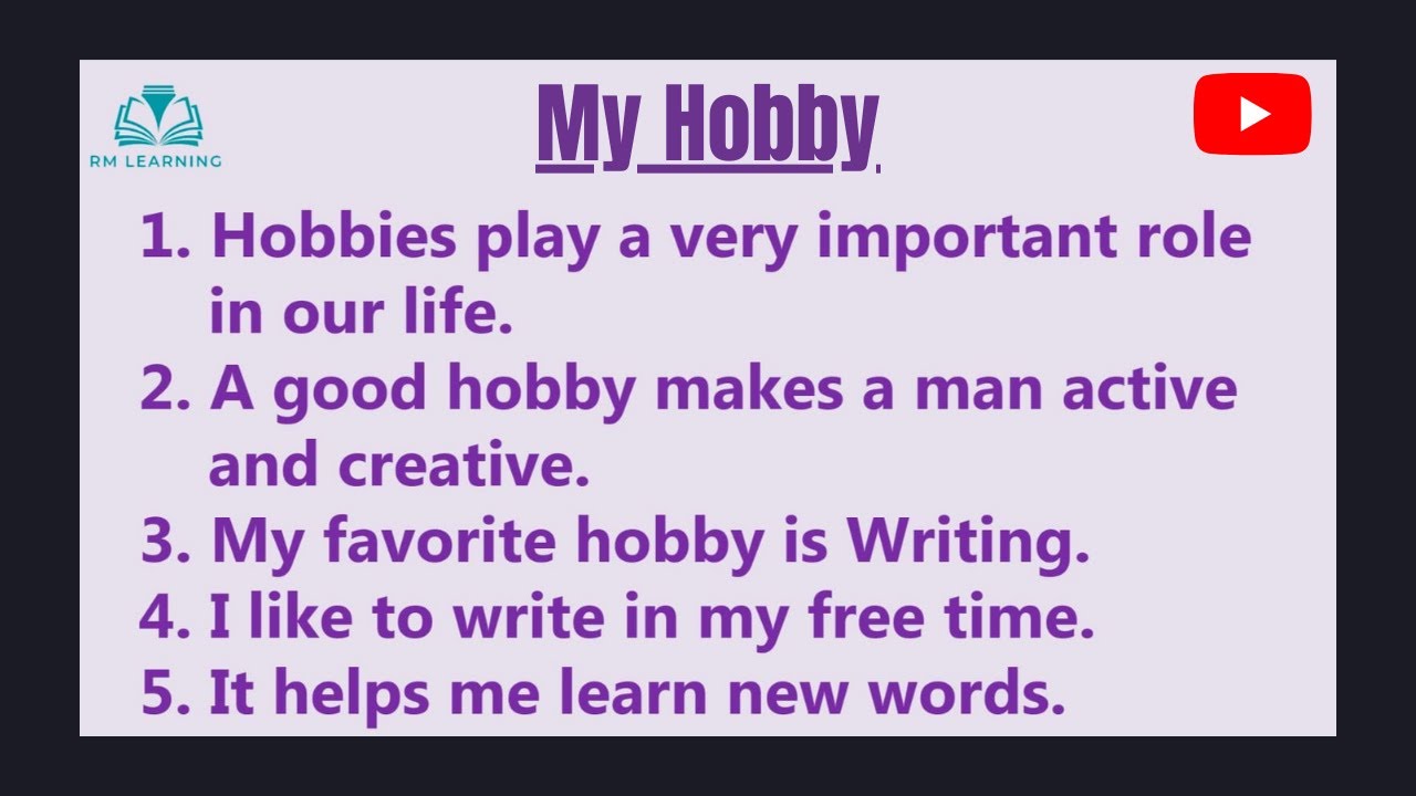 My hobby essay in english|10 lines on my hobby in english|10 lines ...