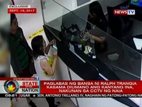 Paglabas ng bansa ni Ralph Trangia, kasama diumano ang kanyang ina ...