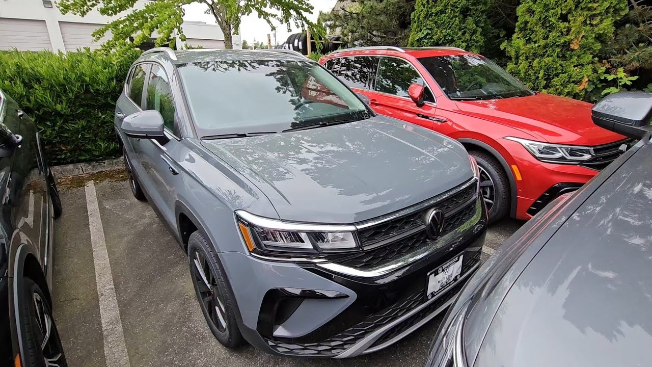2024 Volkswagen Taos Comfortline FWD Pure Grey with Crystal Grey - YouTube