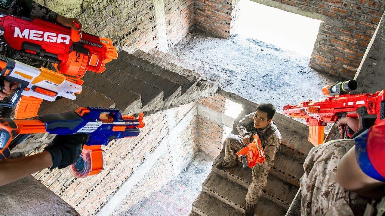 Nerf War: Team Marksman Nerf Battle Air Force Rescue Mission Teammate ...