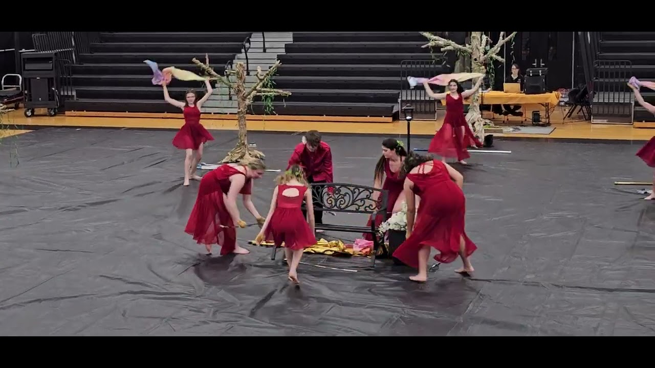Raritan Rockets Indoor color guard - 2023 First Comp - Barnegat - YouTube