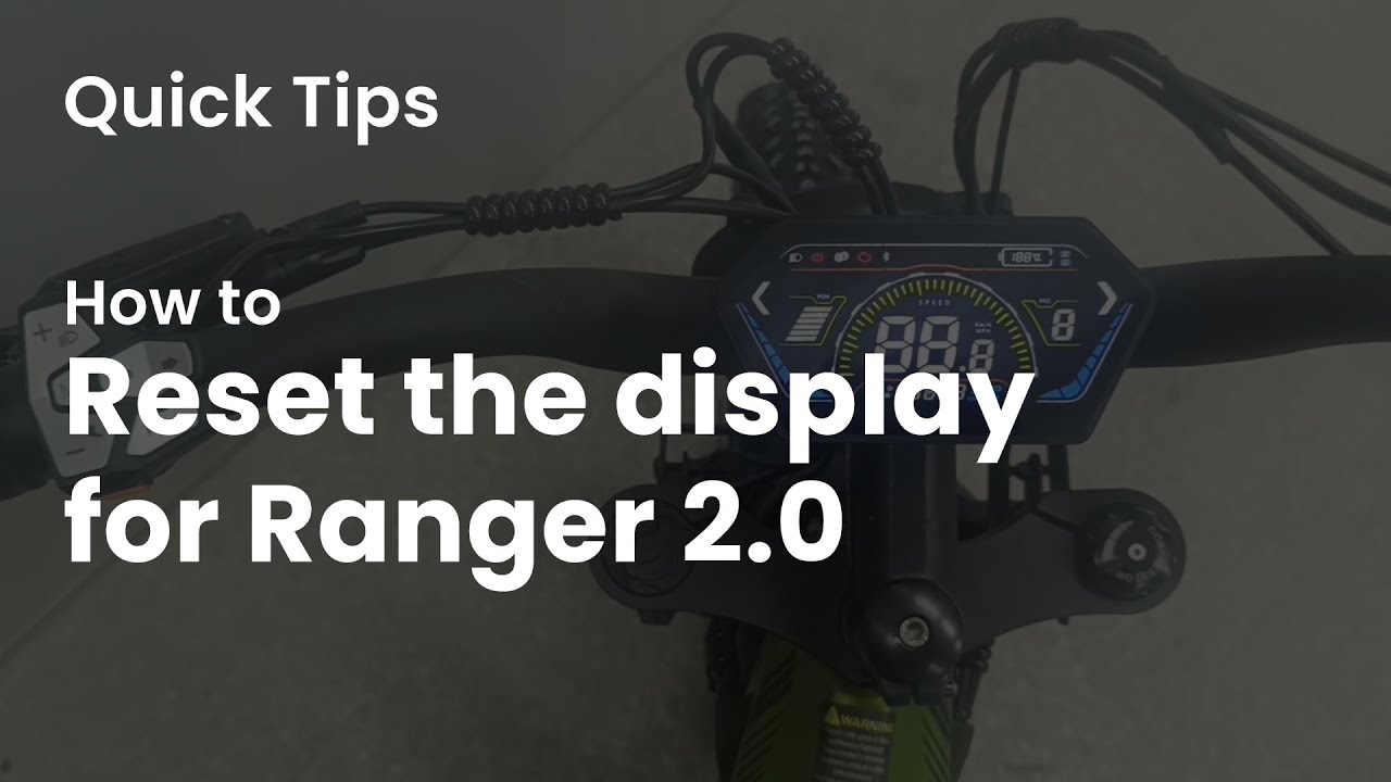 How to reset the display for Ranger 2.0 | cyrusher sports #quicktips ...