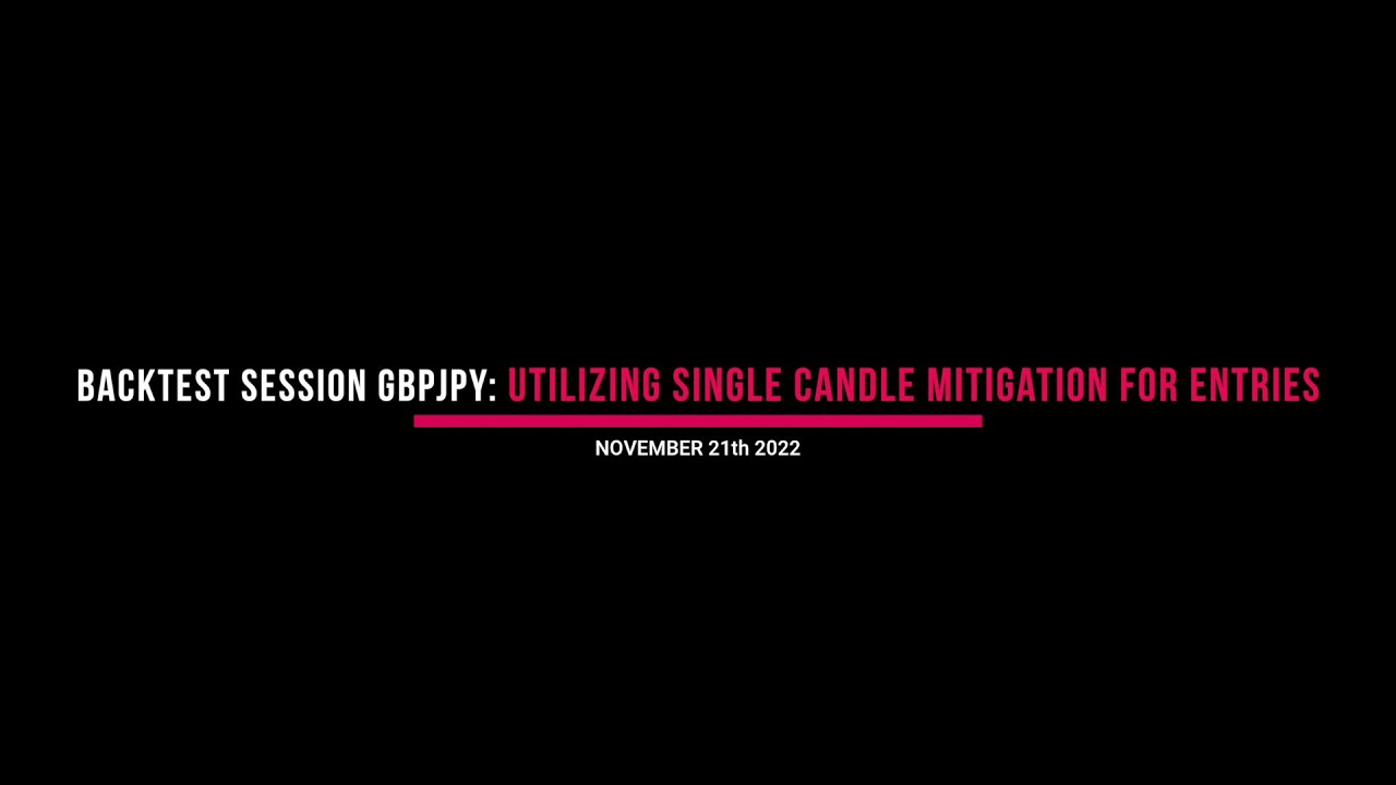 BackTest Session GBPJPY - Utilizing SCM (Single Candle Mitigation) for ...