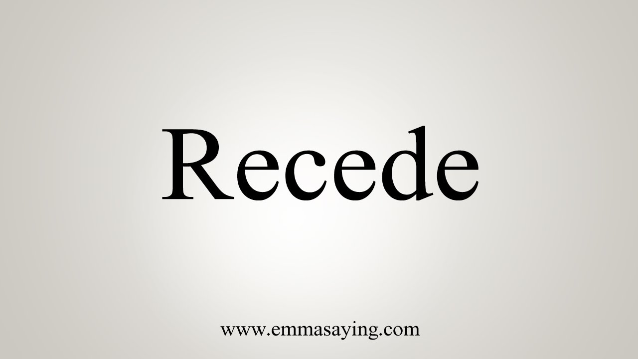 How To Say Recede - YouTube