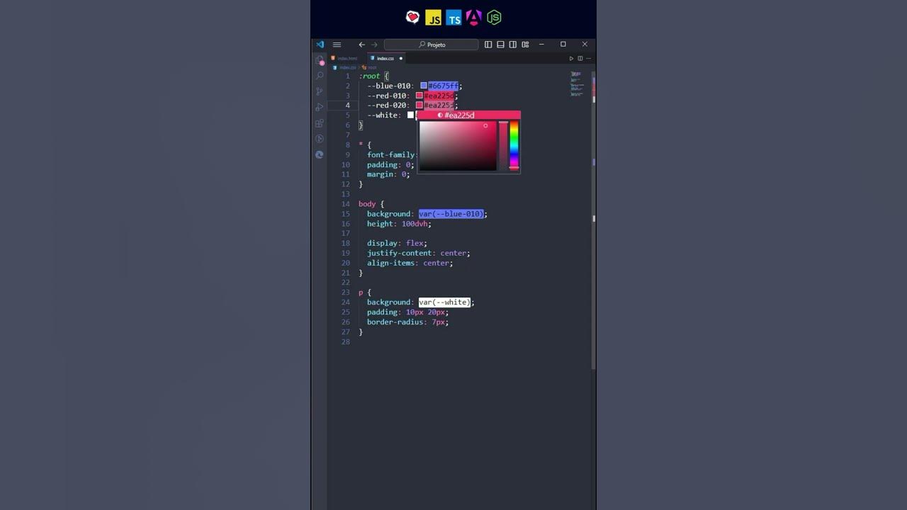 Variáveis com css - YouTube
