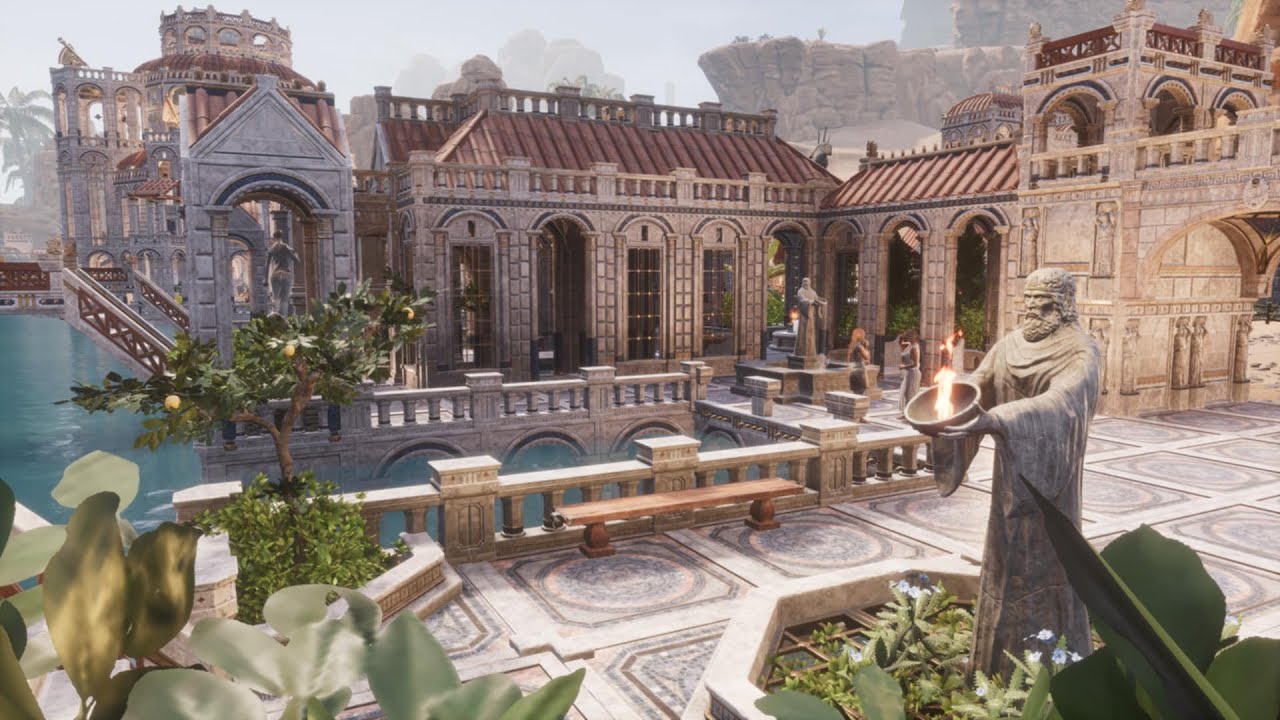 Conan Exiles - " Akraia" - The Bathhouse- part 5, New Argossean build ...